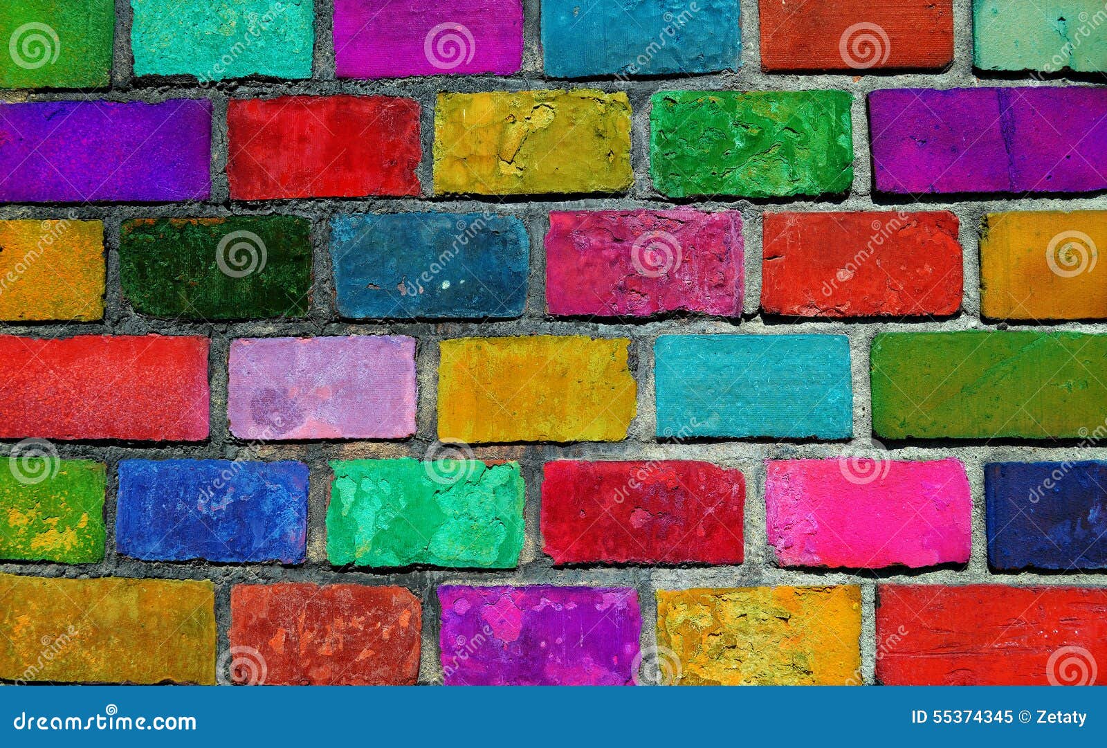 Pared De Ladrillo Del Color Imagen de archivo - Imagen de diferente ...