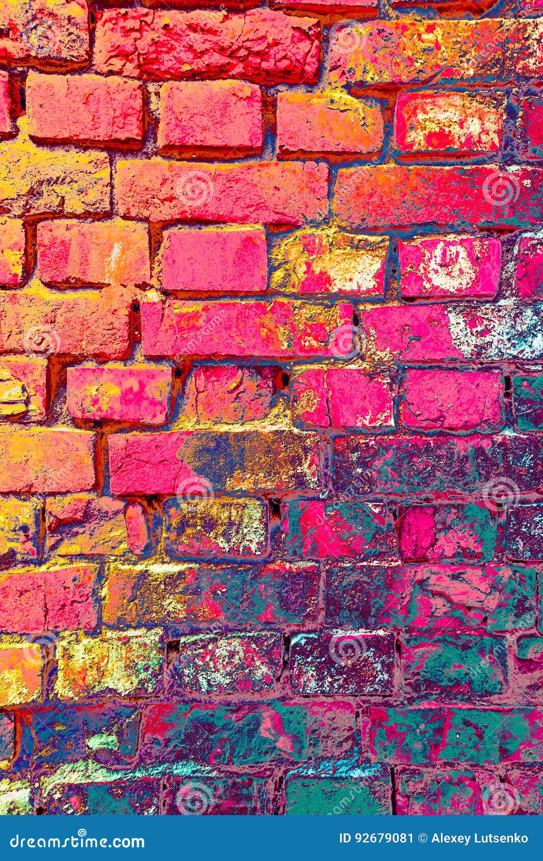 Pared De Ladrillo Del Color Imagen de archivo - Imagen de contexto ...