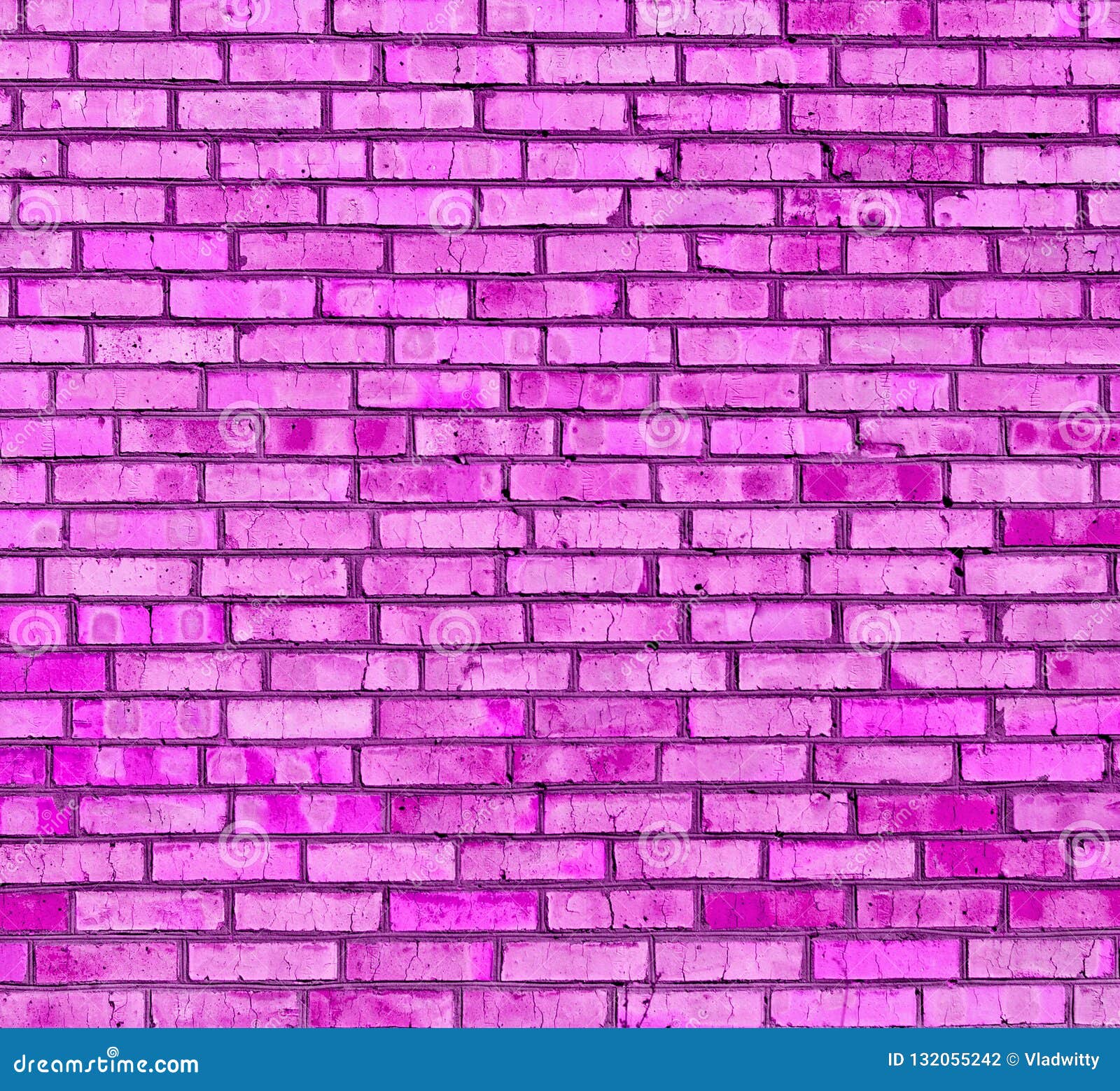Pared De Ladrillo Del Color Color De Rosa Foto de archivo - Imagen de ...