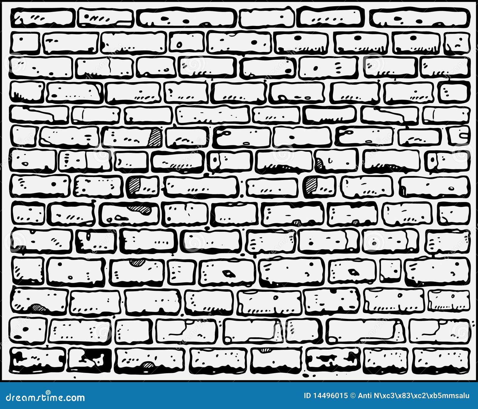 Pared De Ladrillo Del Vector Ilustración del Vector - Ilustración de ...