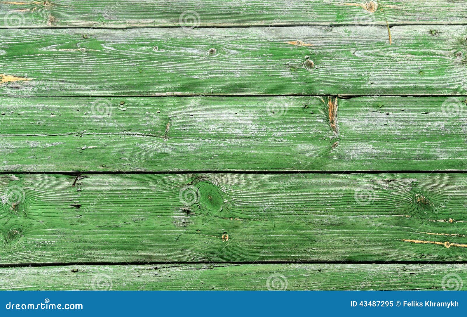 Pared De Madera Vieja, Pintada En Color Verde Imagen de archivo ...