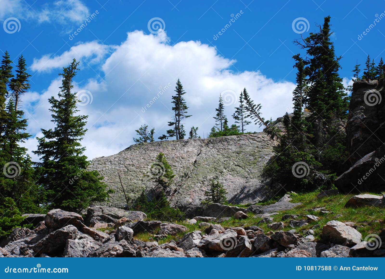 Pared Lisa De La Roca En Un Ridge Foto de archivo - Imagen de altitud ...