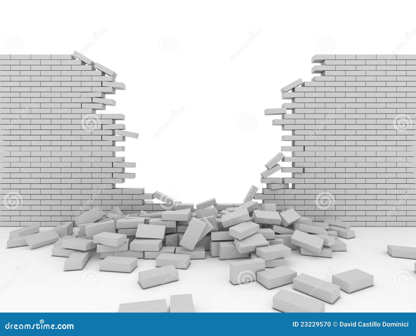 Pared quebrada stock de ilustración. Ilustración de material - 23229570