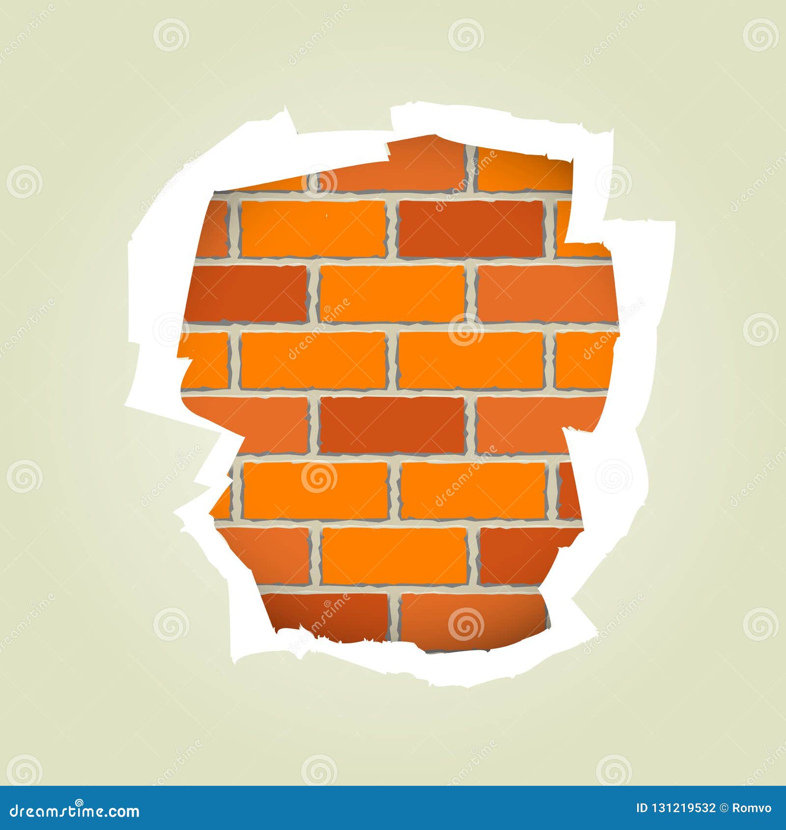 Pared rasgada de papel ilustración del vector. Ilustración de ...