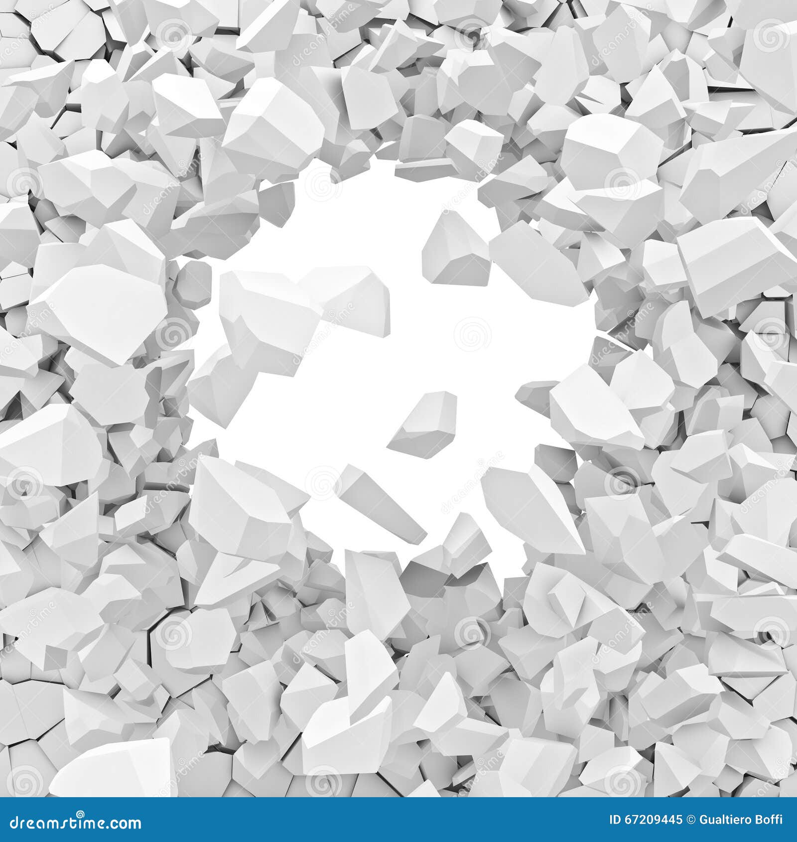 Pared rota 3d stock de ilustración. Ilustración de nadie - 67209445