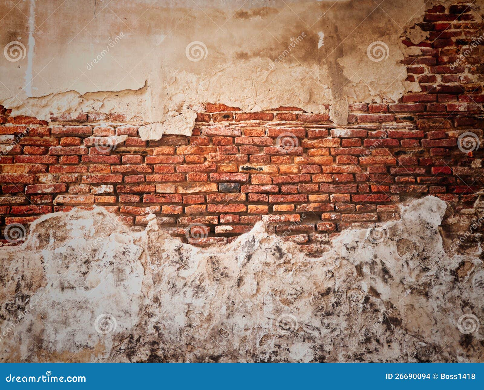 Pared rota vieja. foto de archivo. Imagen de roto, superficie - 26690094