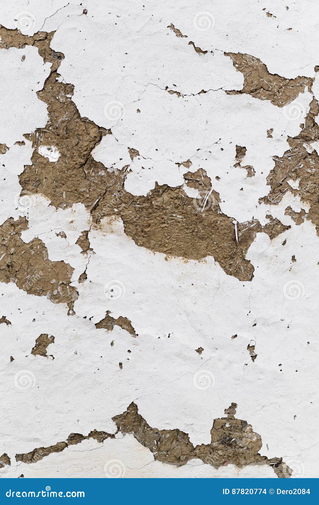 Parede Da Argila Whitewashed Com Cal E Casca, Contexto Da Casa Rural ...