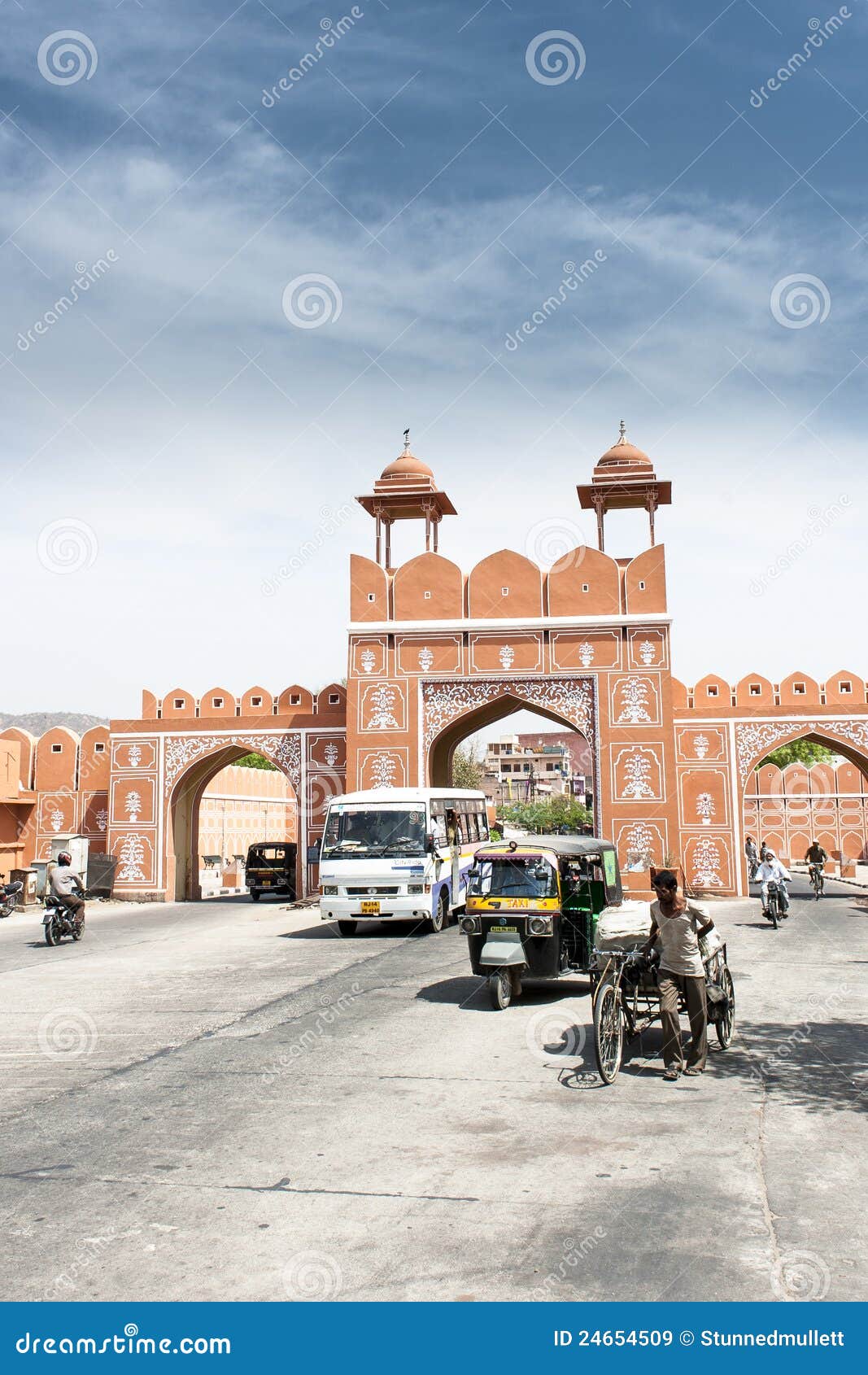 Parede Da Cidade De Jaipur, a Cidade Cor-de-rosa Imagem de Stock ...
