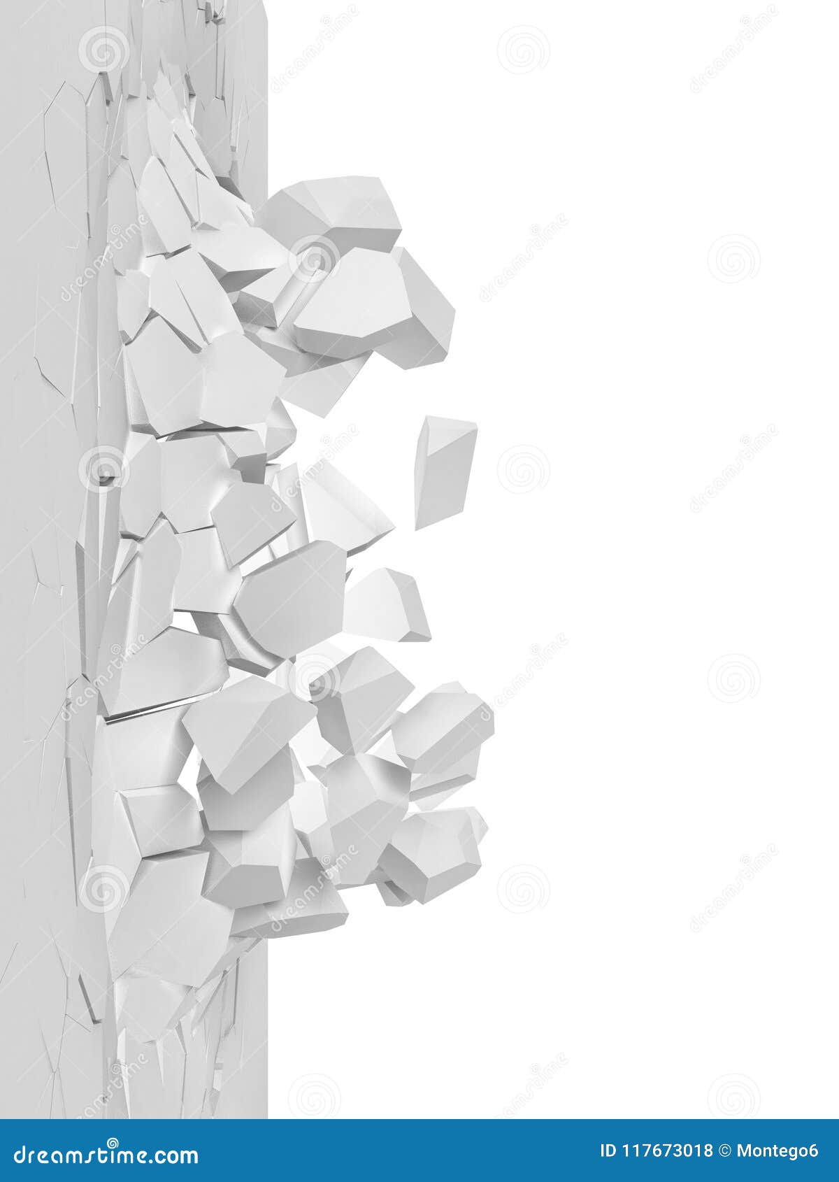 Parede quebrada ilustração stock. Ilustração de quebrar - 117673018