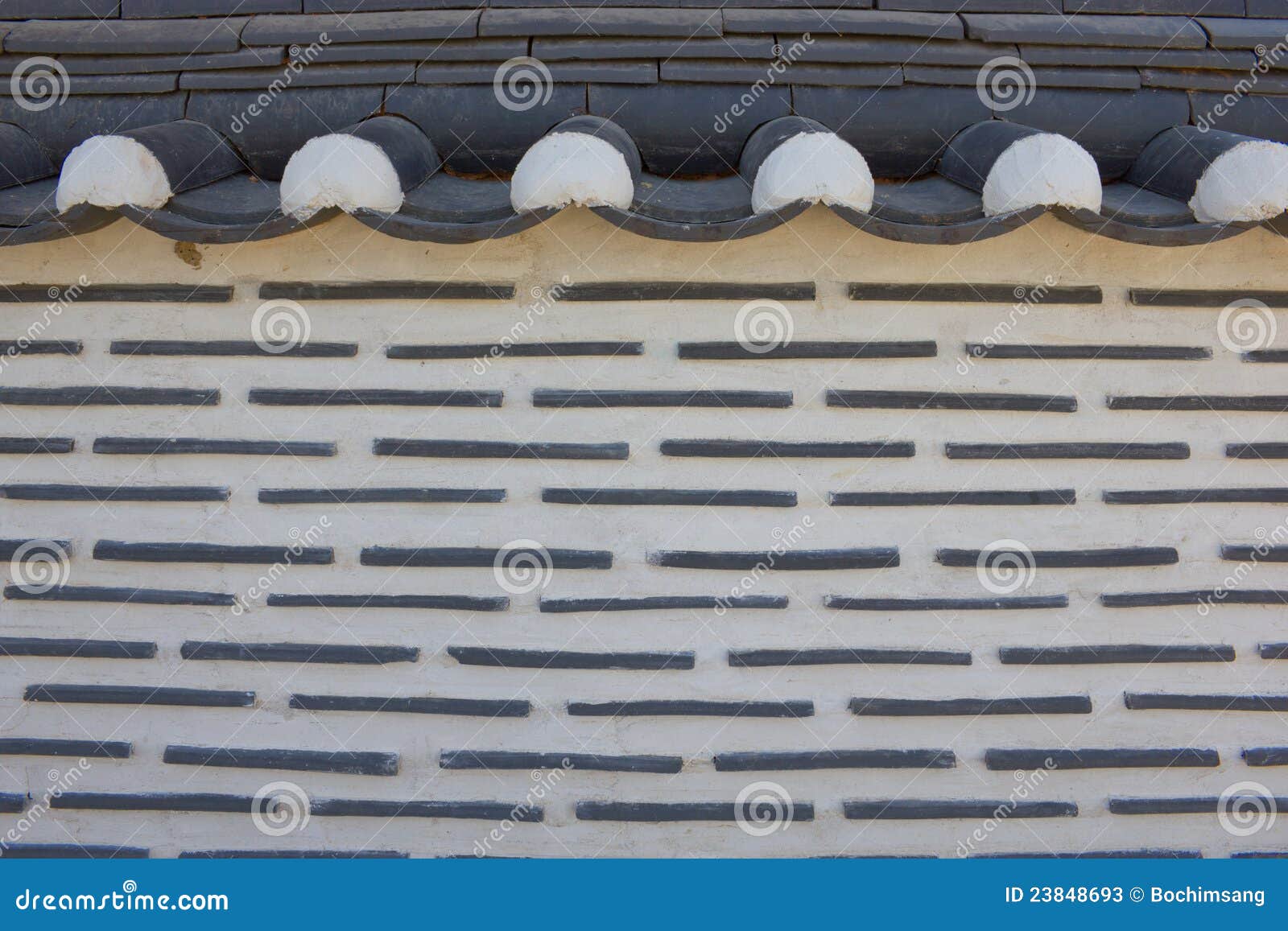 Paredes Coreanas Del Estilo De La Casa Imagen de archivo - Imagen de ...