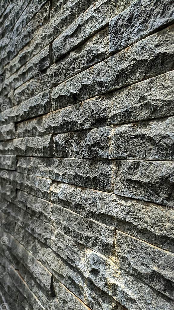 Paredes De Piedra Natural Rectangular De Color Gris Foto de archivo ...