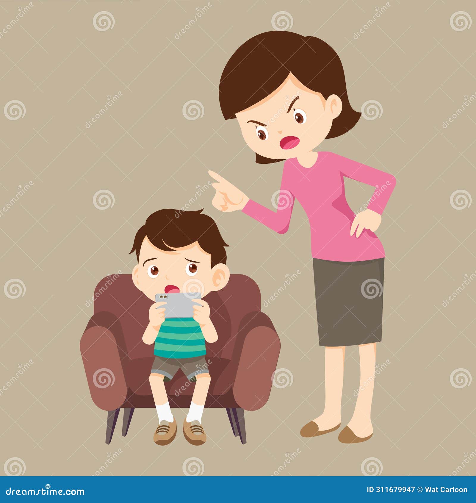 Parent Bullied Child. Children And Parents Problems, Parental Violent ...