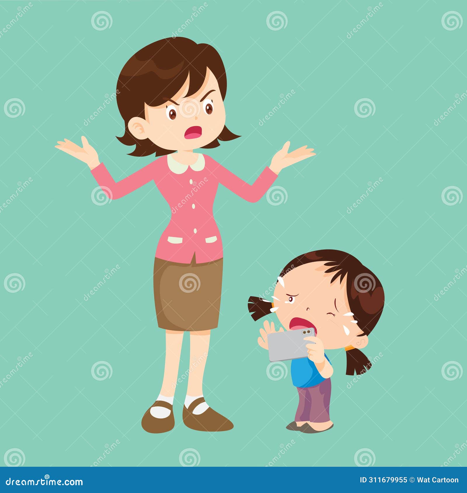 Parent Bullied Child. Children And Parents Problems, Parental Violent ...