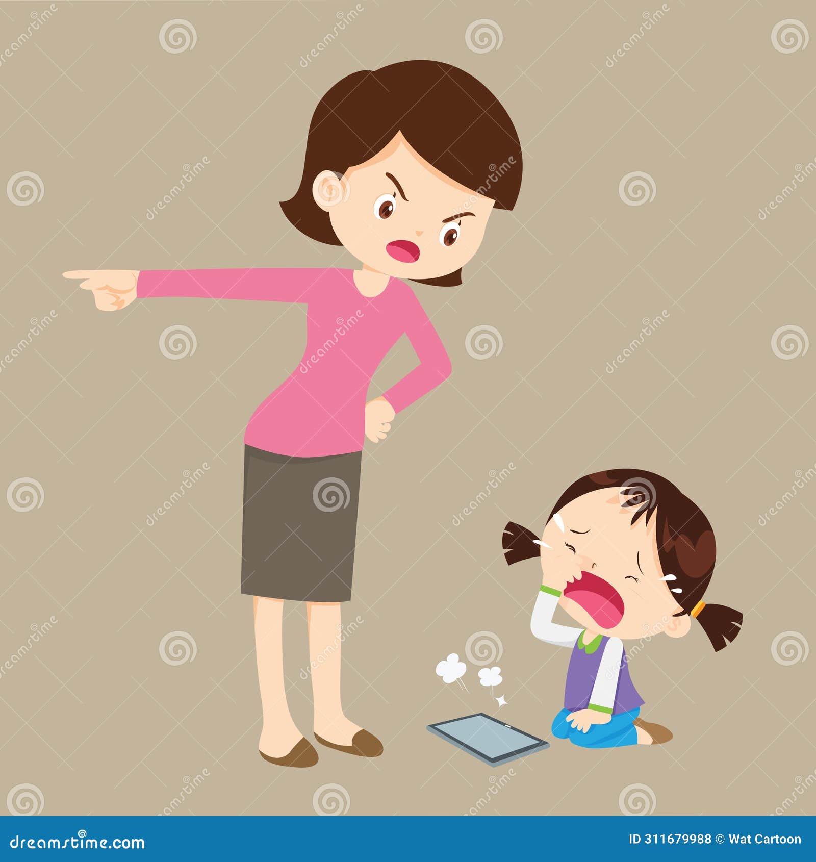 Parent Bullied Child. Children And Parents Problems, Parental Violent ...