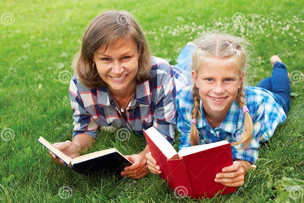 Parent and Child Reading Books Together Stock Photo - Image of face ... Parent and Child Reading Books Together Stock Photo - Image of face ...