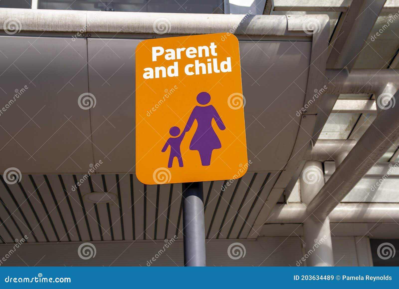 Parent and Child Sign in a Car Park Stock Image - Image of cartoon ...