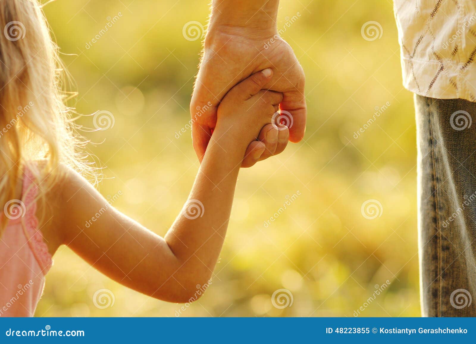 Parent Holds the Hand of a Small Child Stock Image - Image of fingers ...