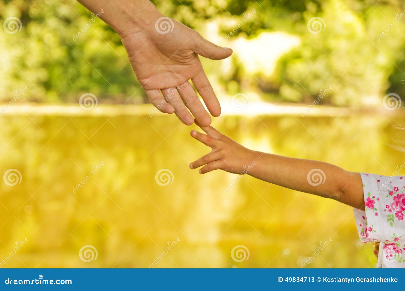 Parent Holds the Hand of a Small Child Stock Image - Image of embracing ...