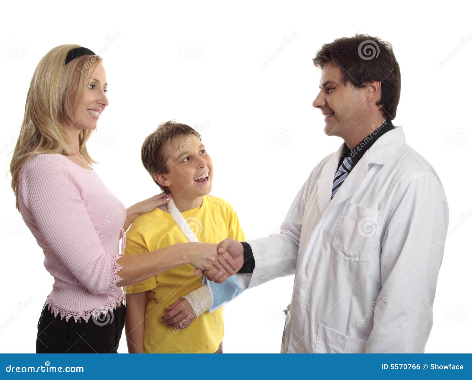 Parent Remerciant Le Docteur Photo stock - Image du gens, consultation ...