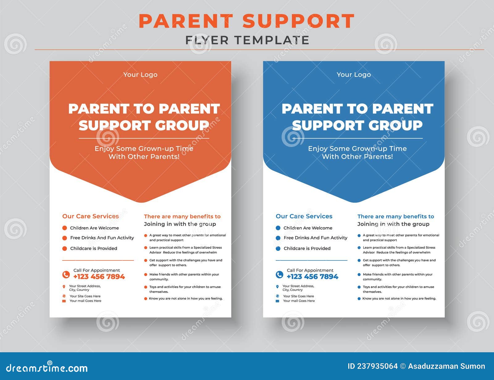 Parent Support Flyer Template, Support Group for Parent Flyer Stock ...