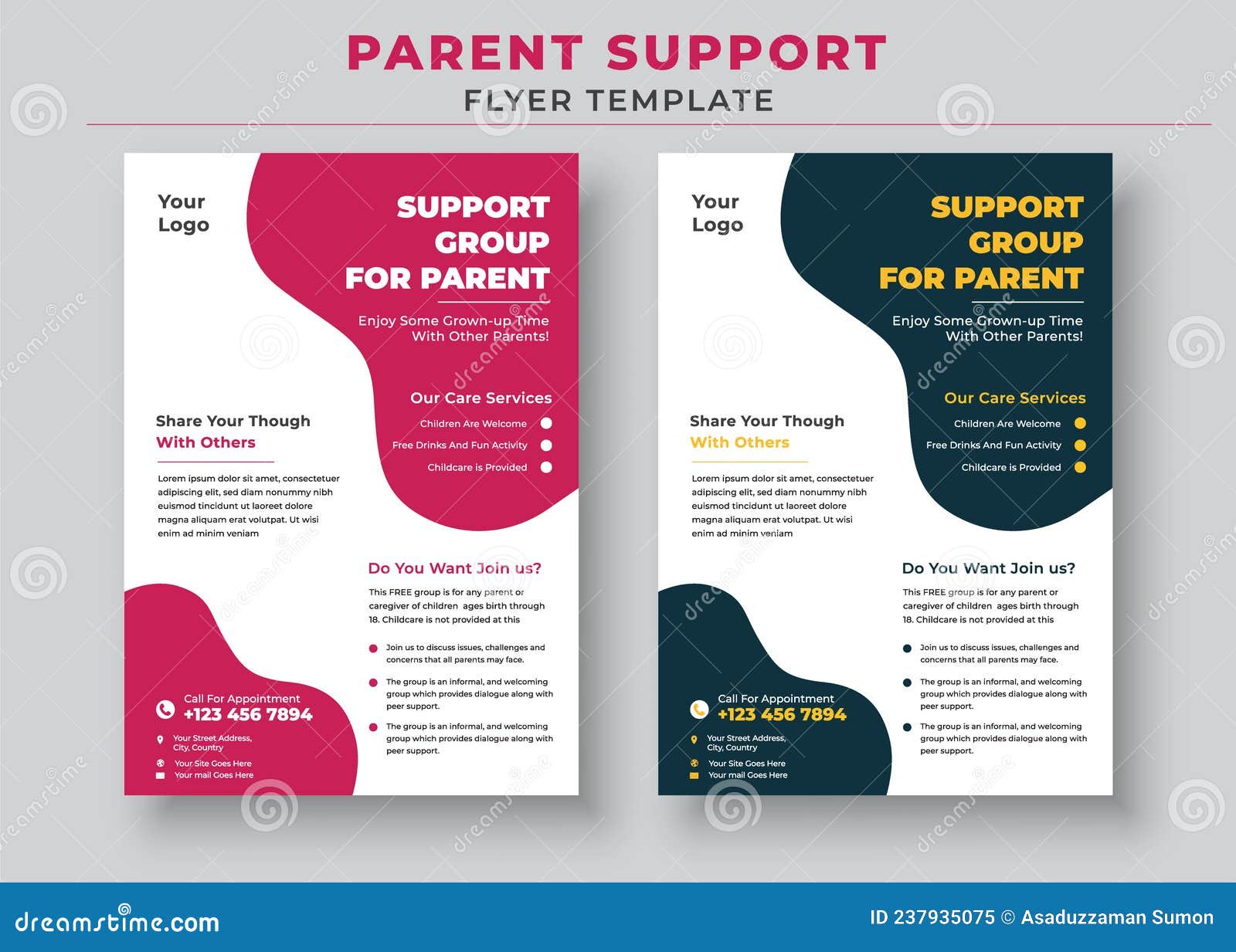 Caregiver Support Group Flyer Template