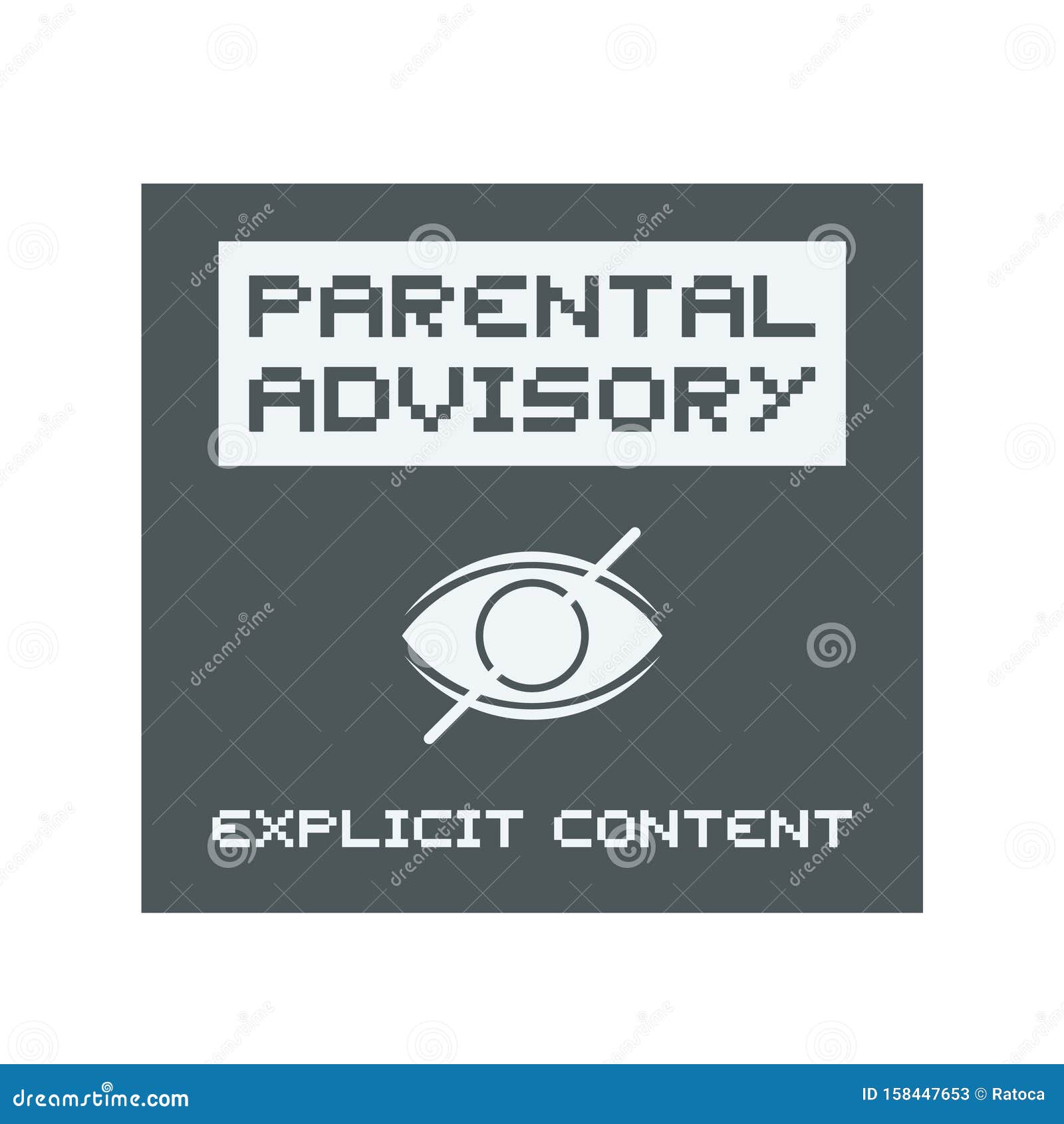 Parental Advisory Icon Design Stock Vector - Illustration of music ...