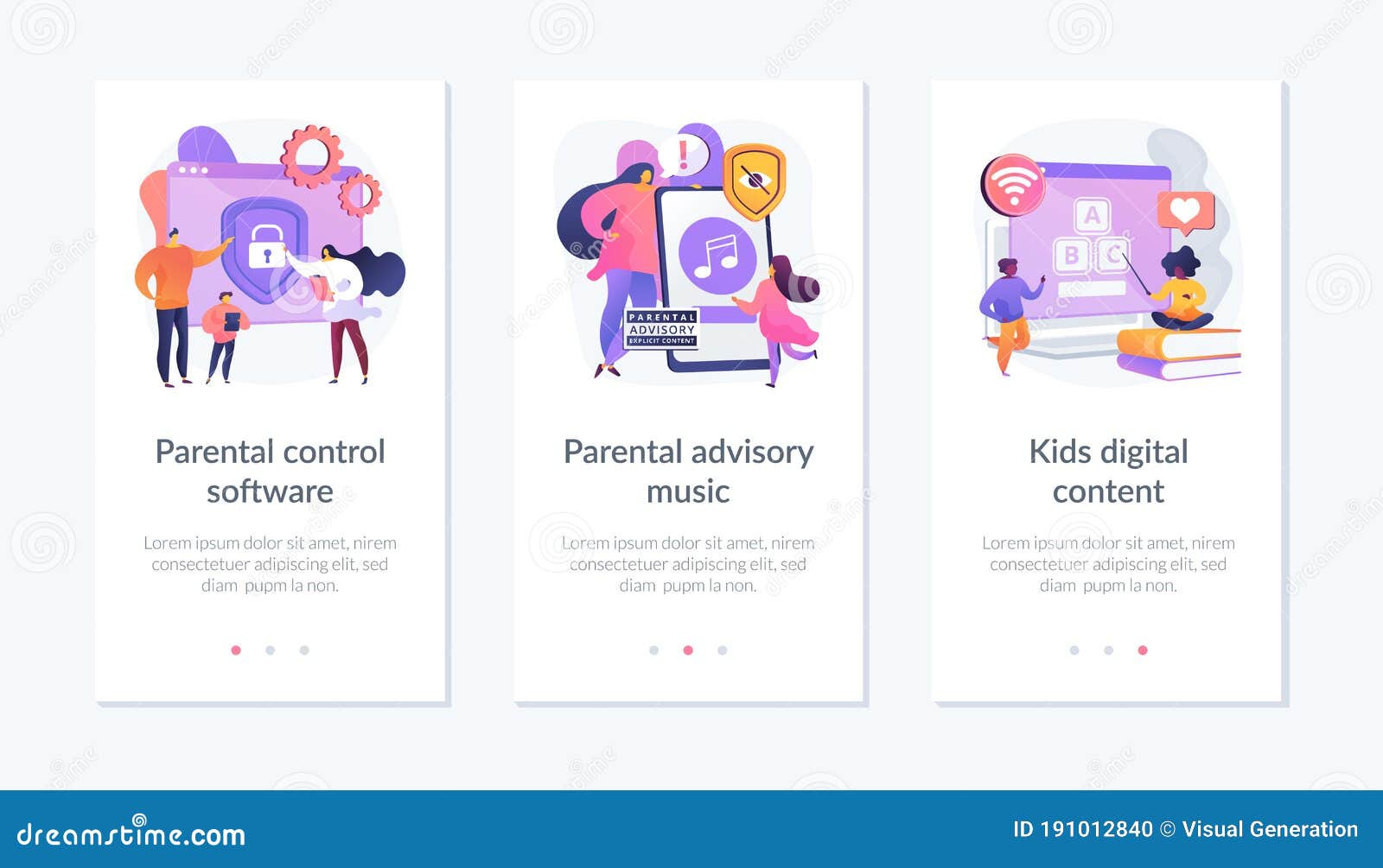 Parental Digital Control Composition Vector Illustration ...