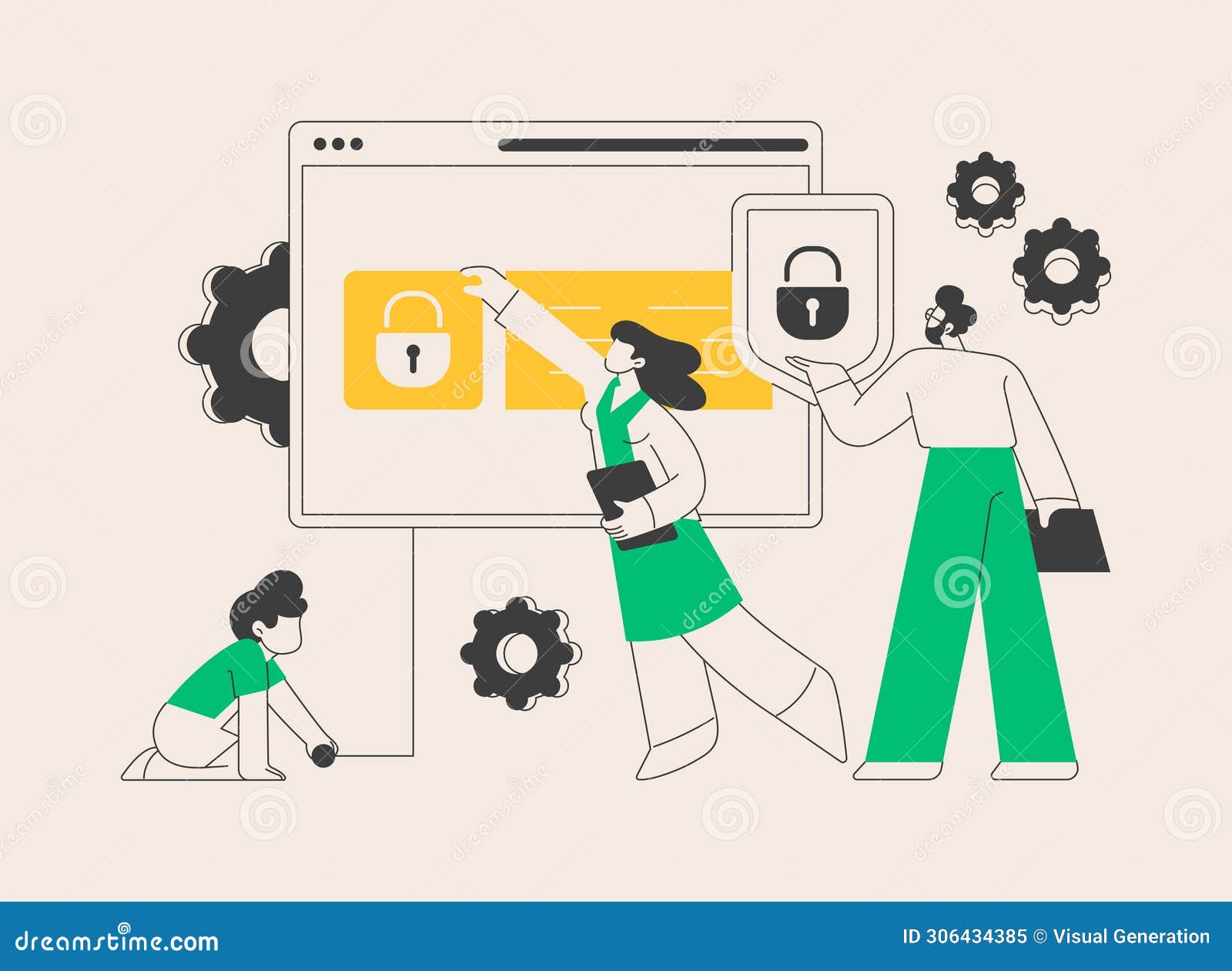 Parental Control Software Abstract Concept Vector Illustration. Stock ...