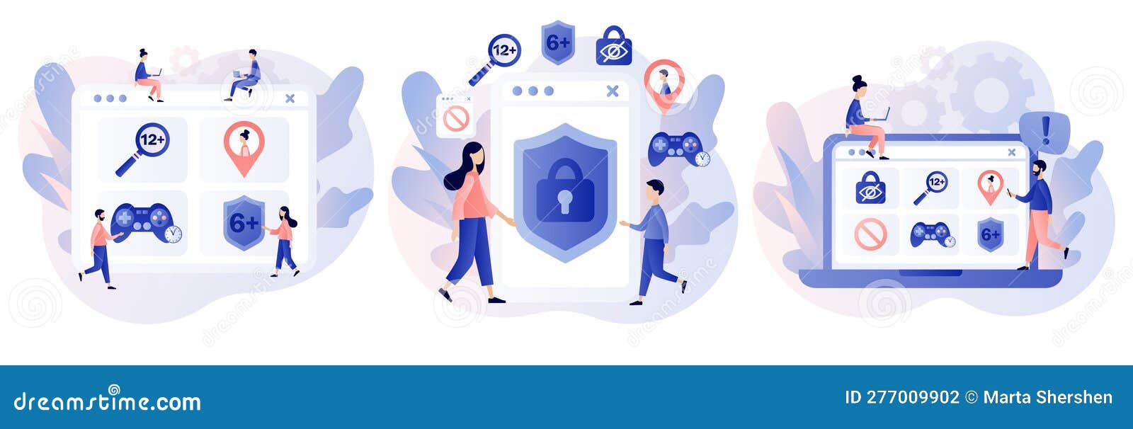 Prohibited Access Icons. No Entry Globe And Pen. Red Circle Warning ...