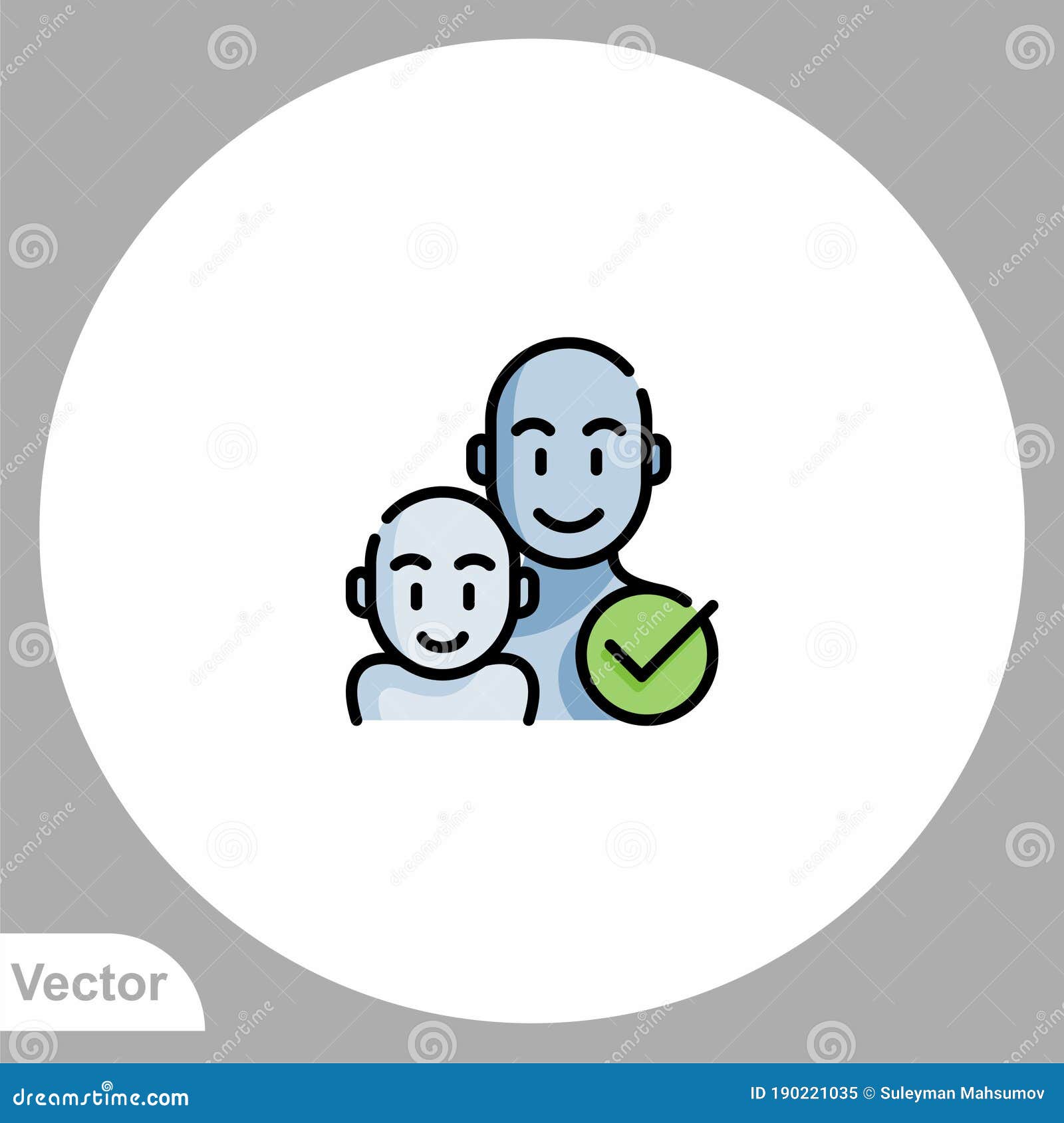 Parental Control Vector Icon Sign Symbol Stock Vector - Illustration of ...