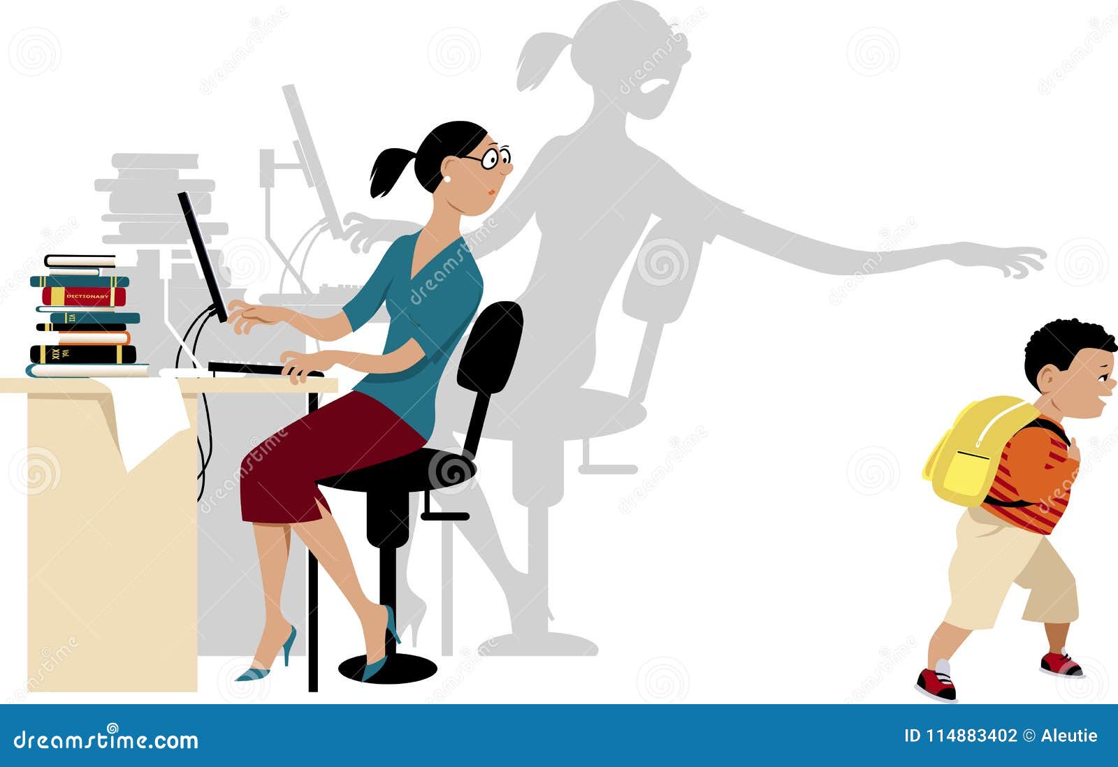 Parental Separation Anxiety Stock Vector - Illustration of worry ... Parental Separation Anxiety Stock Vector - Illustration of worry ...
