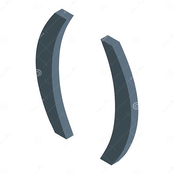 Parentheses Brackets Creating Code Block Programming Stock Illustration - Illustration of ...