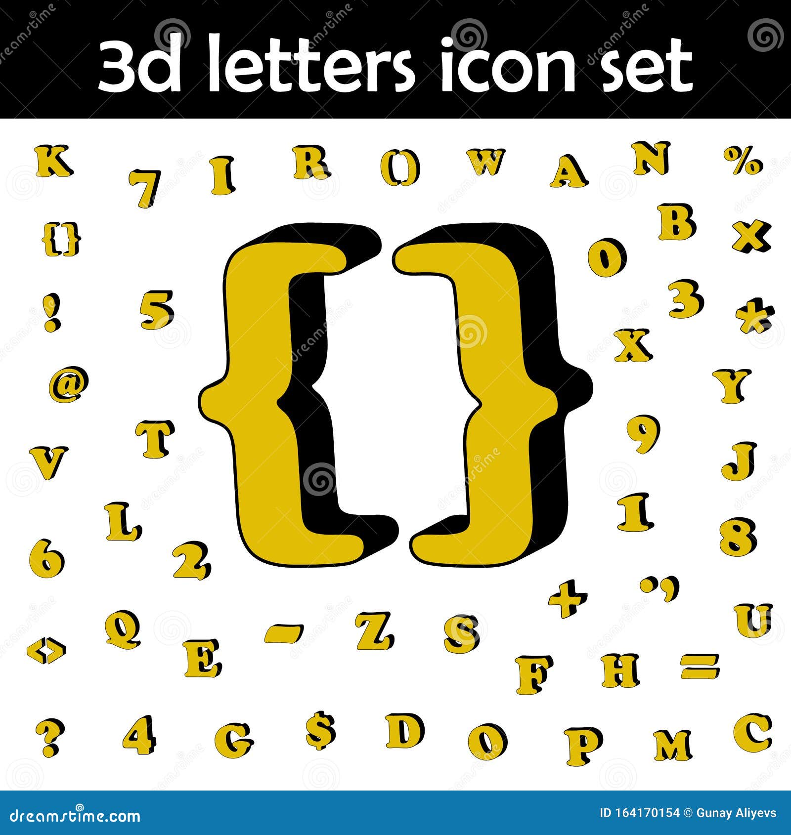 Parentheses, 3d Icon. 3D Words, Letters Icons Universal Set for Web and ...