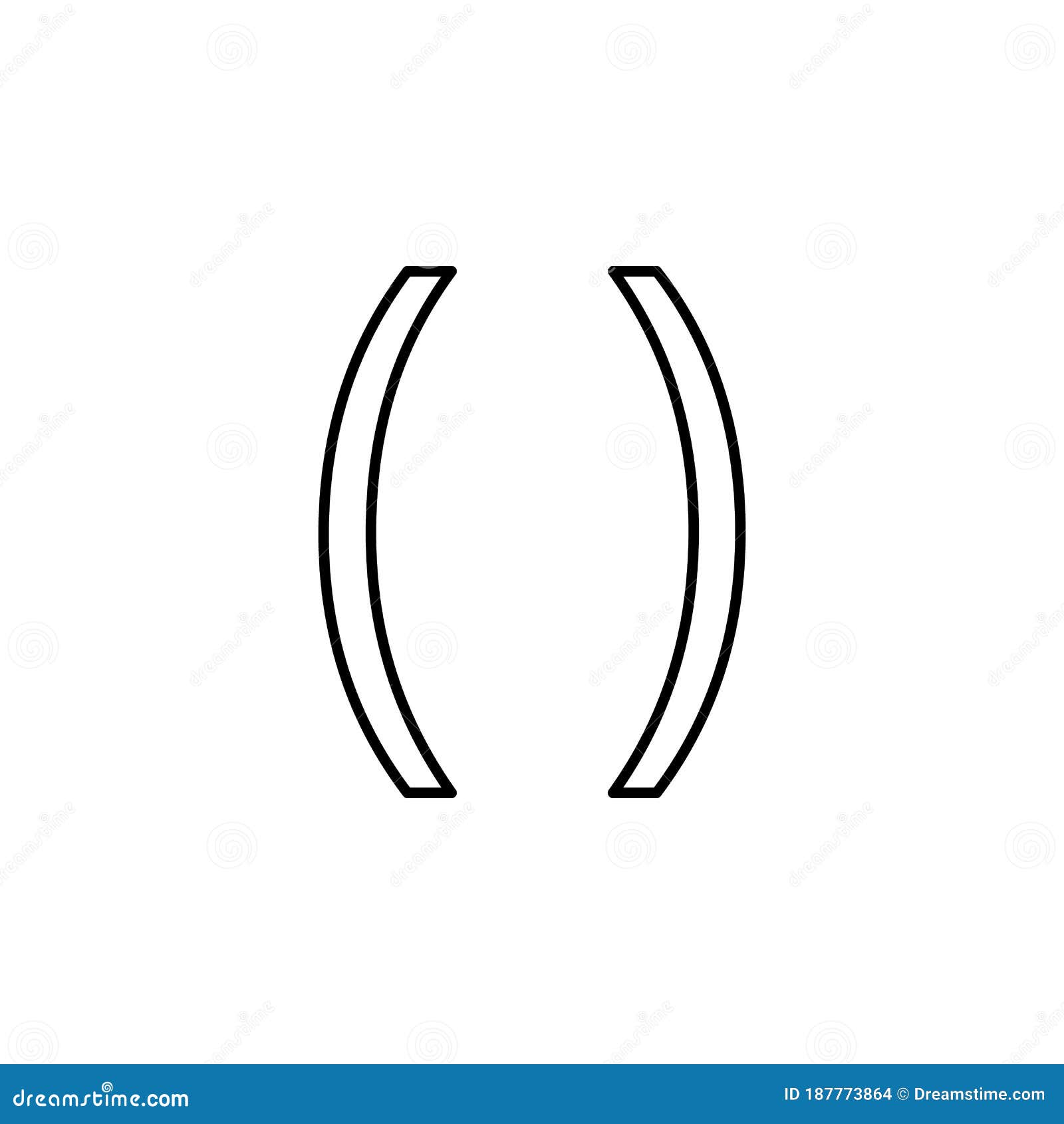 Parentheses Icon. Element of Simple Icon. Thin Line Icon for Website ...