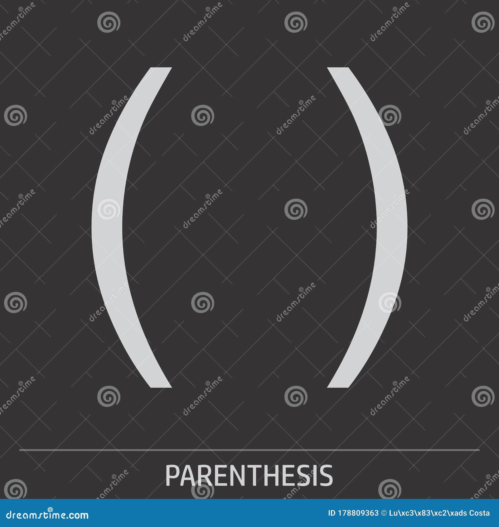Parenthesis Icon. Thin Linear Parenthesis Outline Icon Isolated On ...