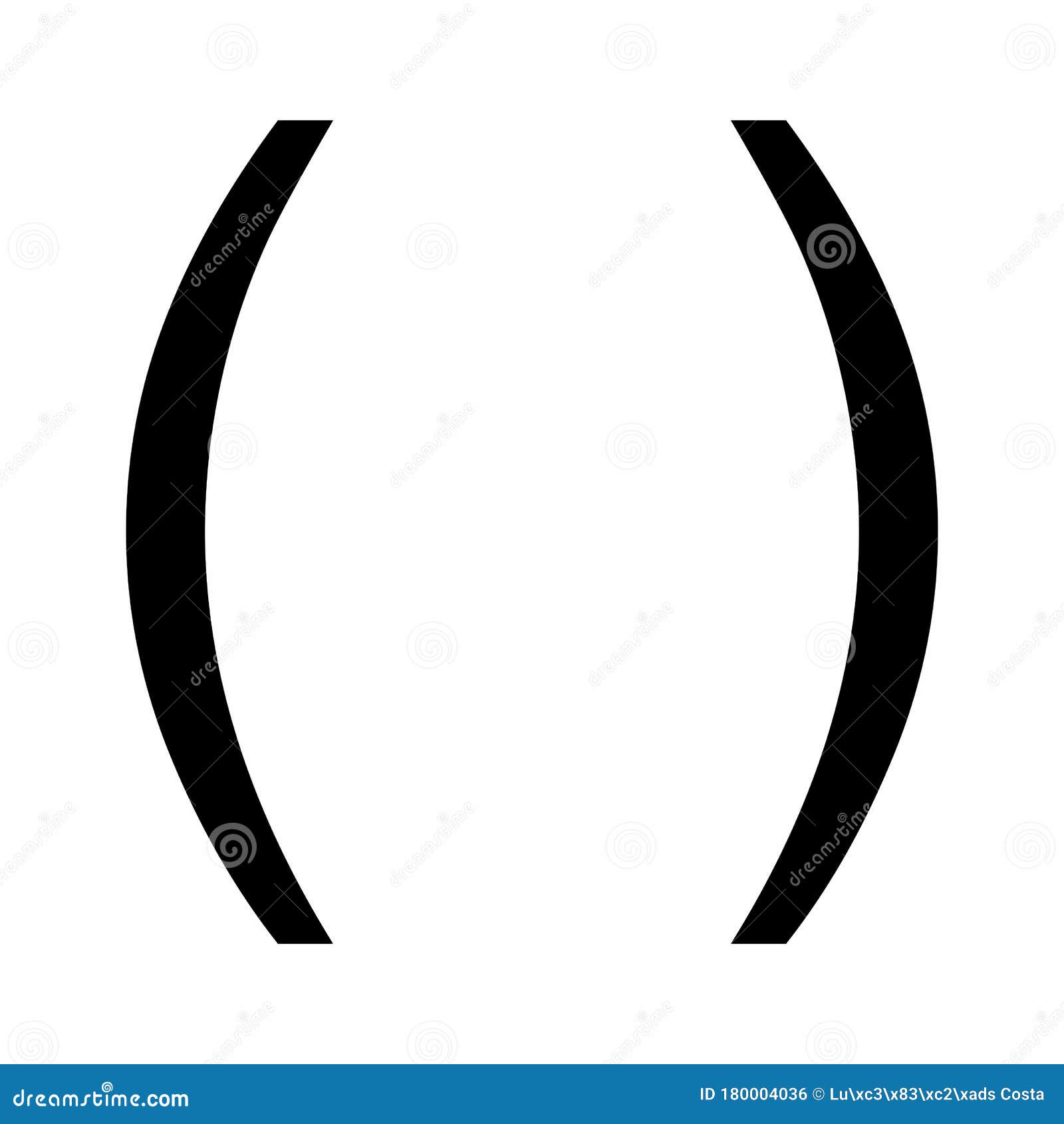 Parenthesis Icon. Thin Linear Parenthesis Outline Icon Isolated On ...