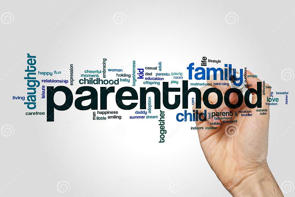 Parenthood word cloud stock image. Image of childhood - 90731319