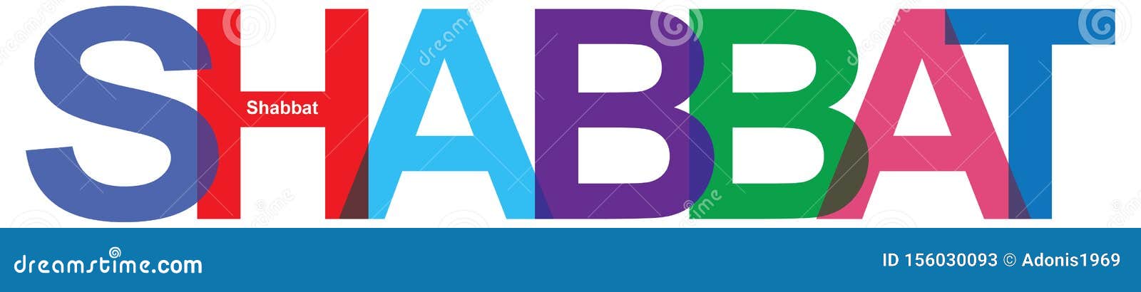 Colorful shabbat word stock illustration. Illustration of icon - 156030093
