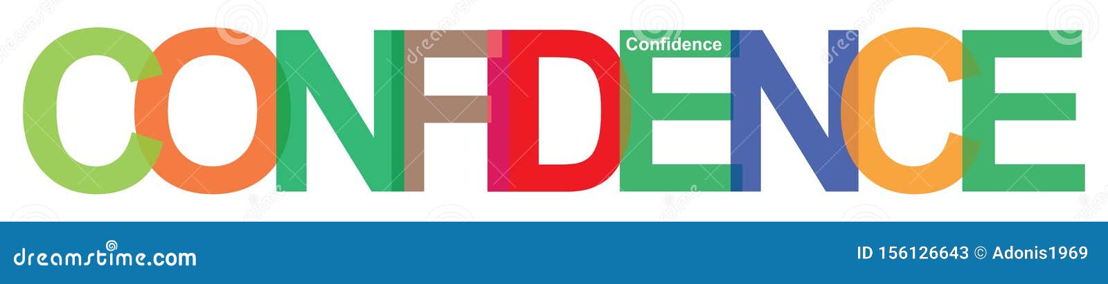 Colorful Confidence on White Stock Illustration - Illustration of goal ...