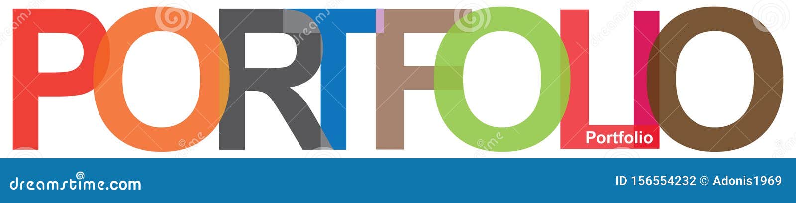 Colorful Portfolio on White Stock Illustration - Illustration of ...