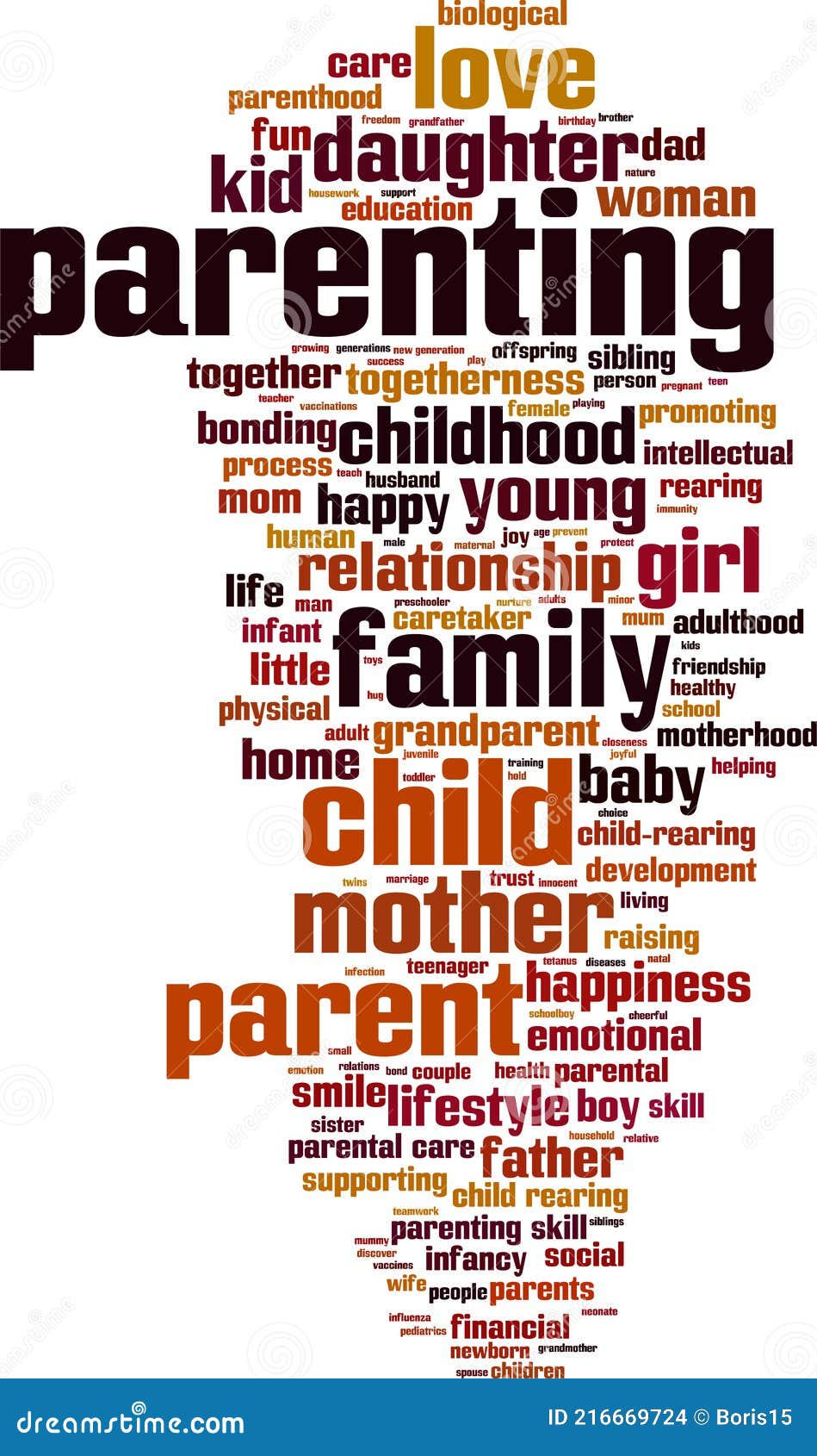 Parenting word cloud stock vector. Illustration of financial - 216669724