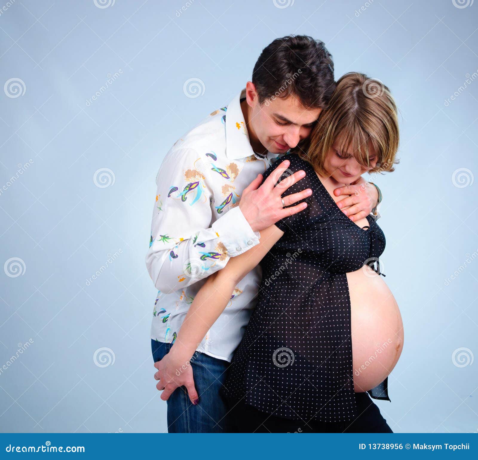 Parents. stock photo. Image of blonde, girl, pregnant - 13738956