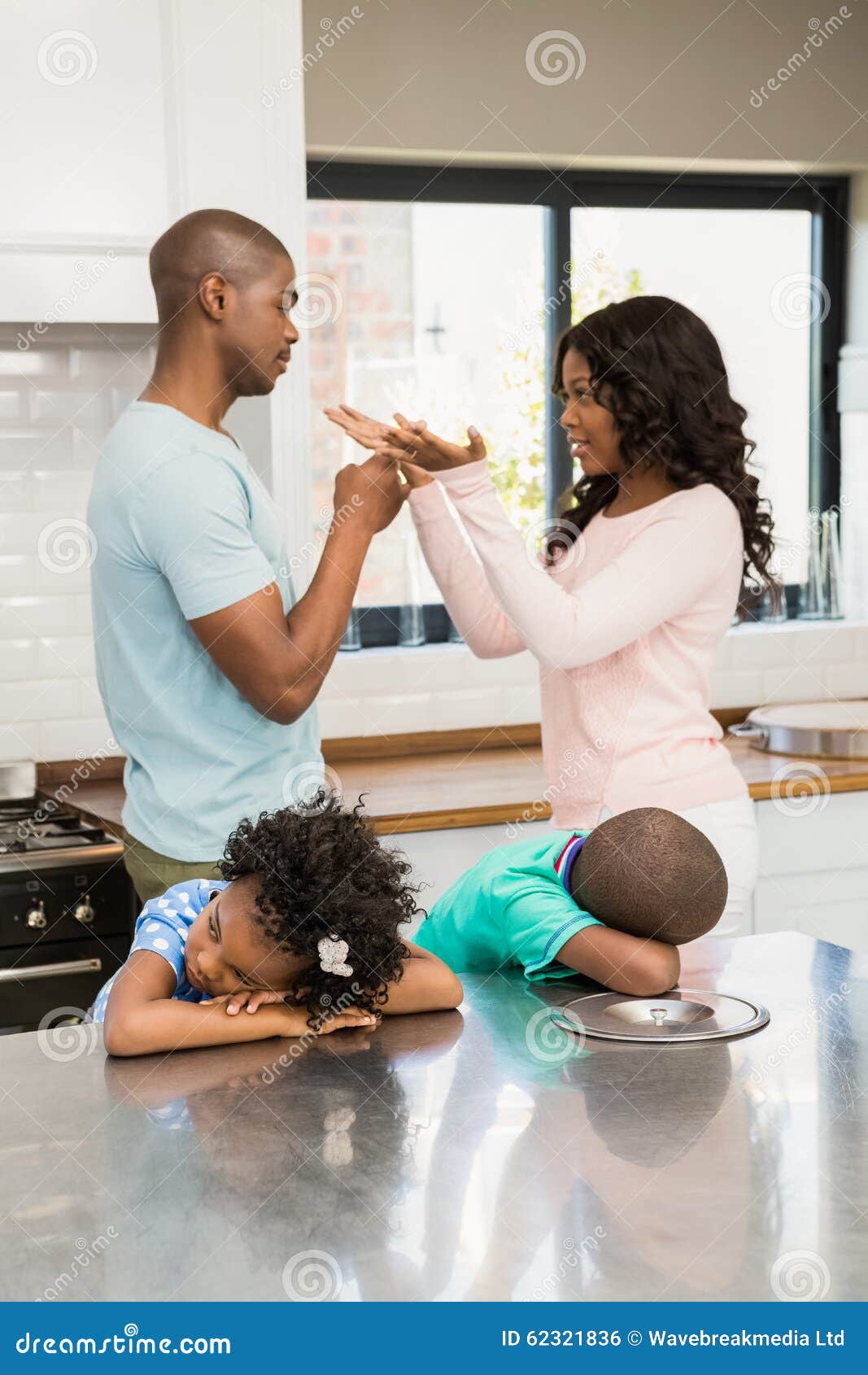 Parents Arguing in Front of Children Stock Photo - Image of angry ...