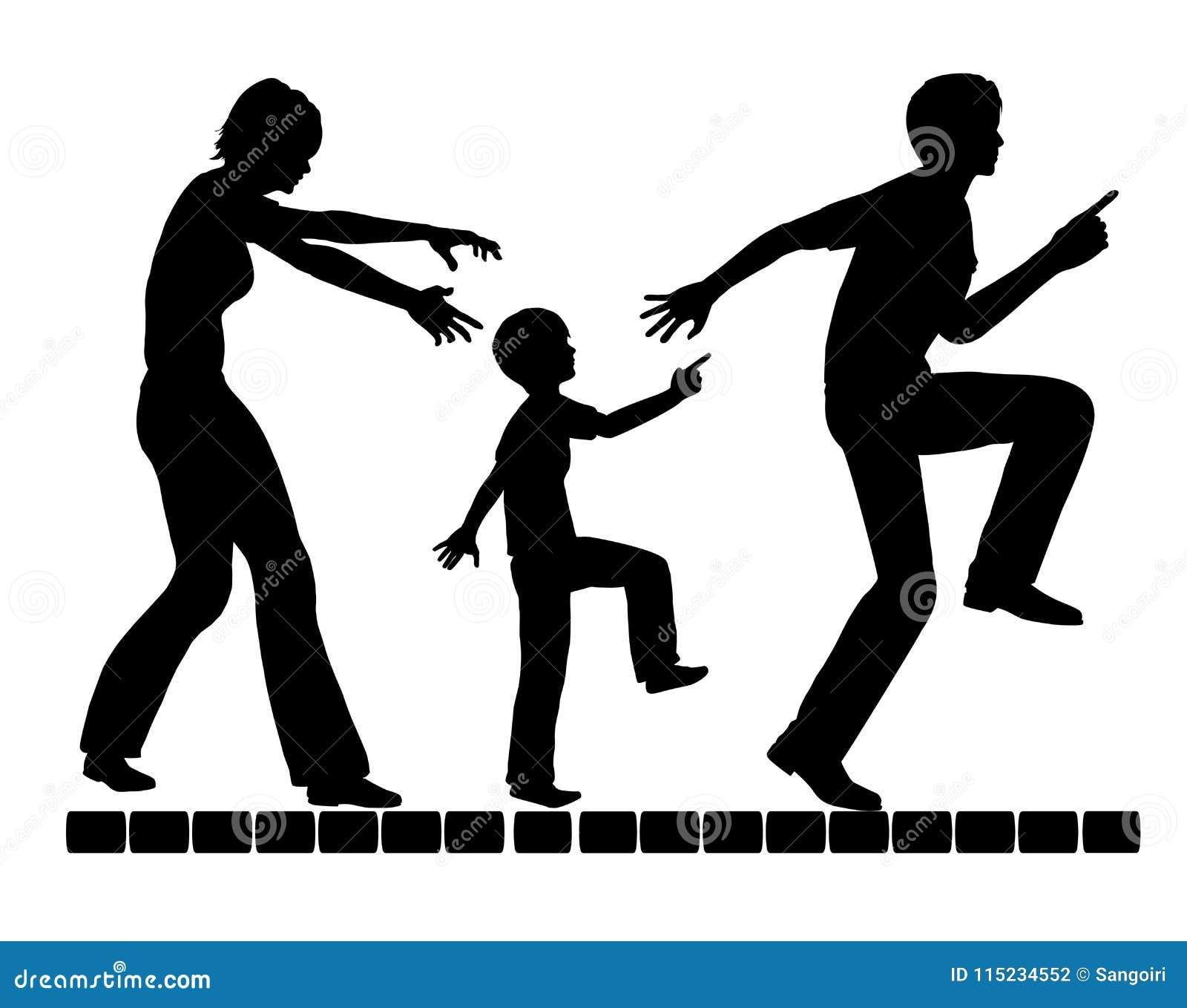 Parents as Role Models stock illustration. Illustration of learn ...