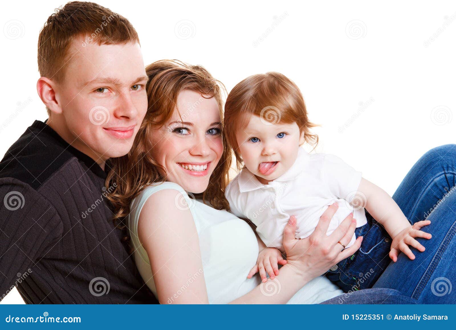 Parents and baby stock image. Image of cheerful, loving - 15225351