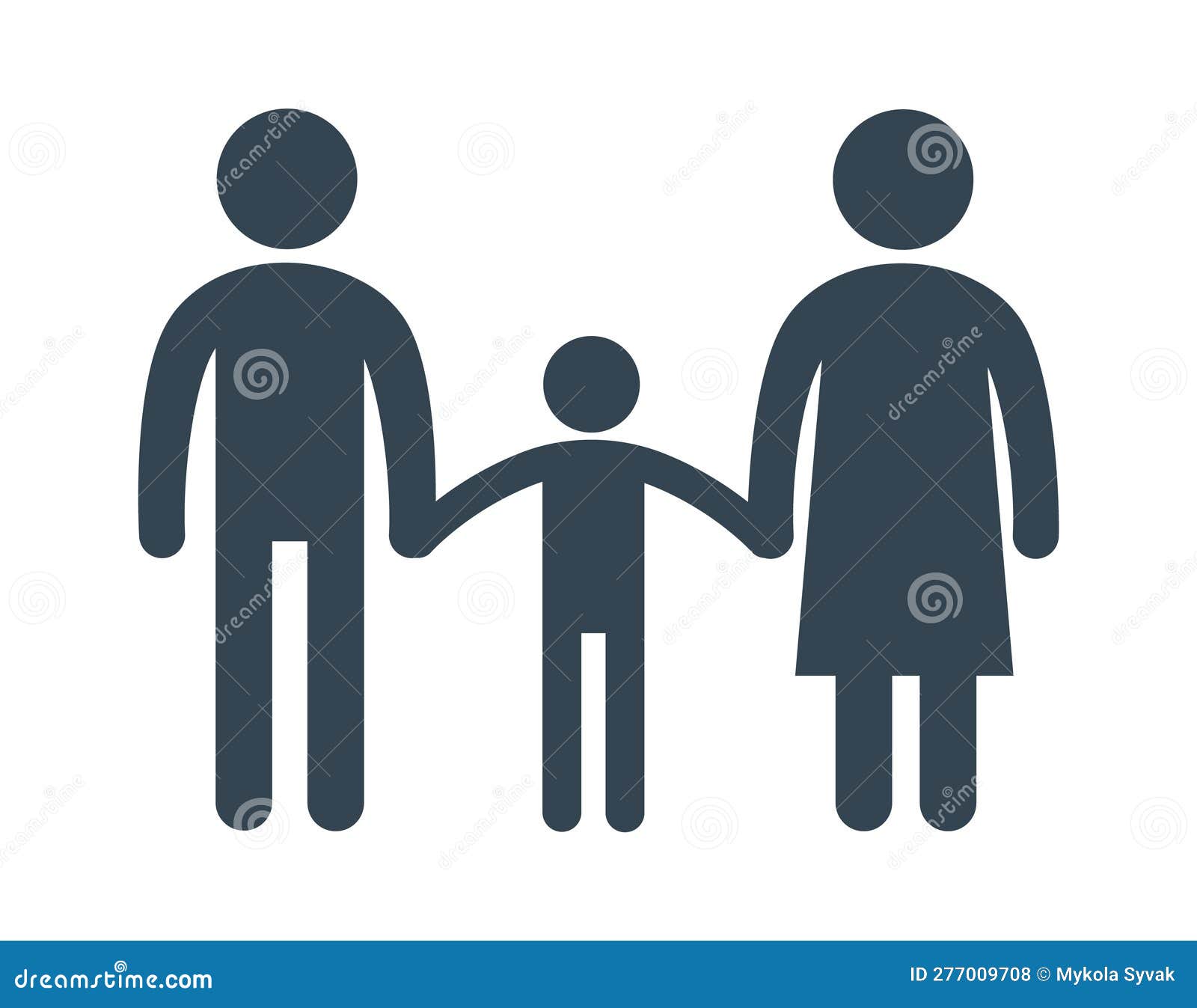Parents with Child Icon stock vector. Illustration of human - 277009708