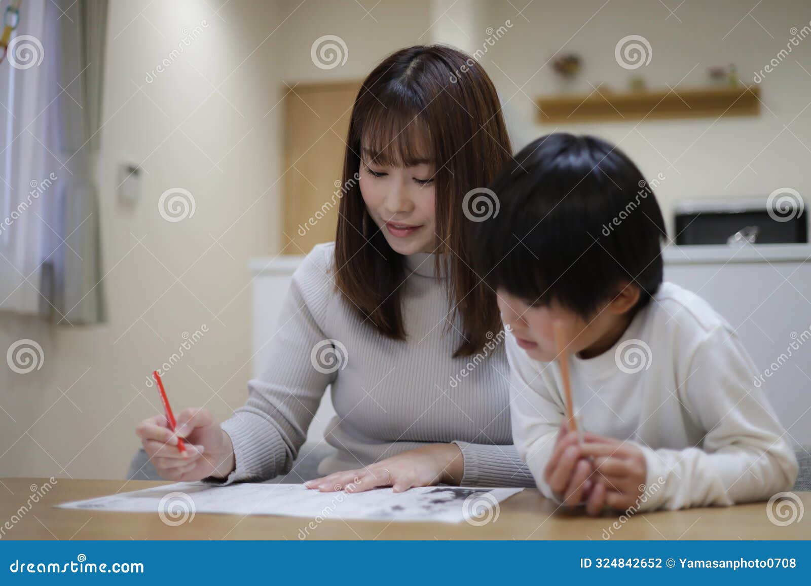 Parents and Children Studying Stock Photo - Image of life, young: 324842652
