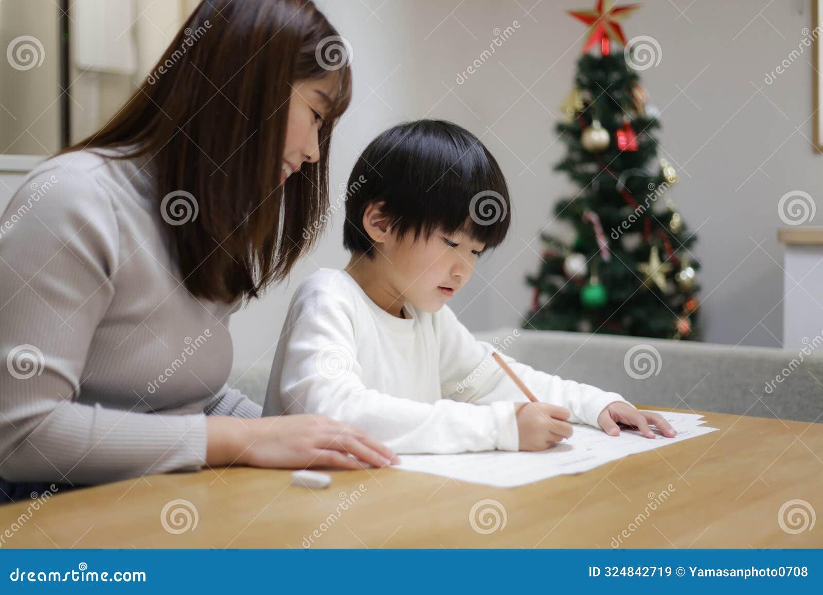 Parents and Children Studying Stock Image - Image of child, learning ...