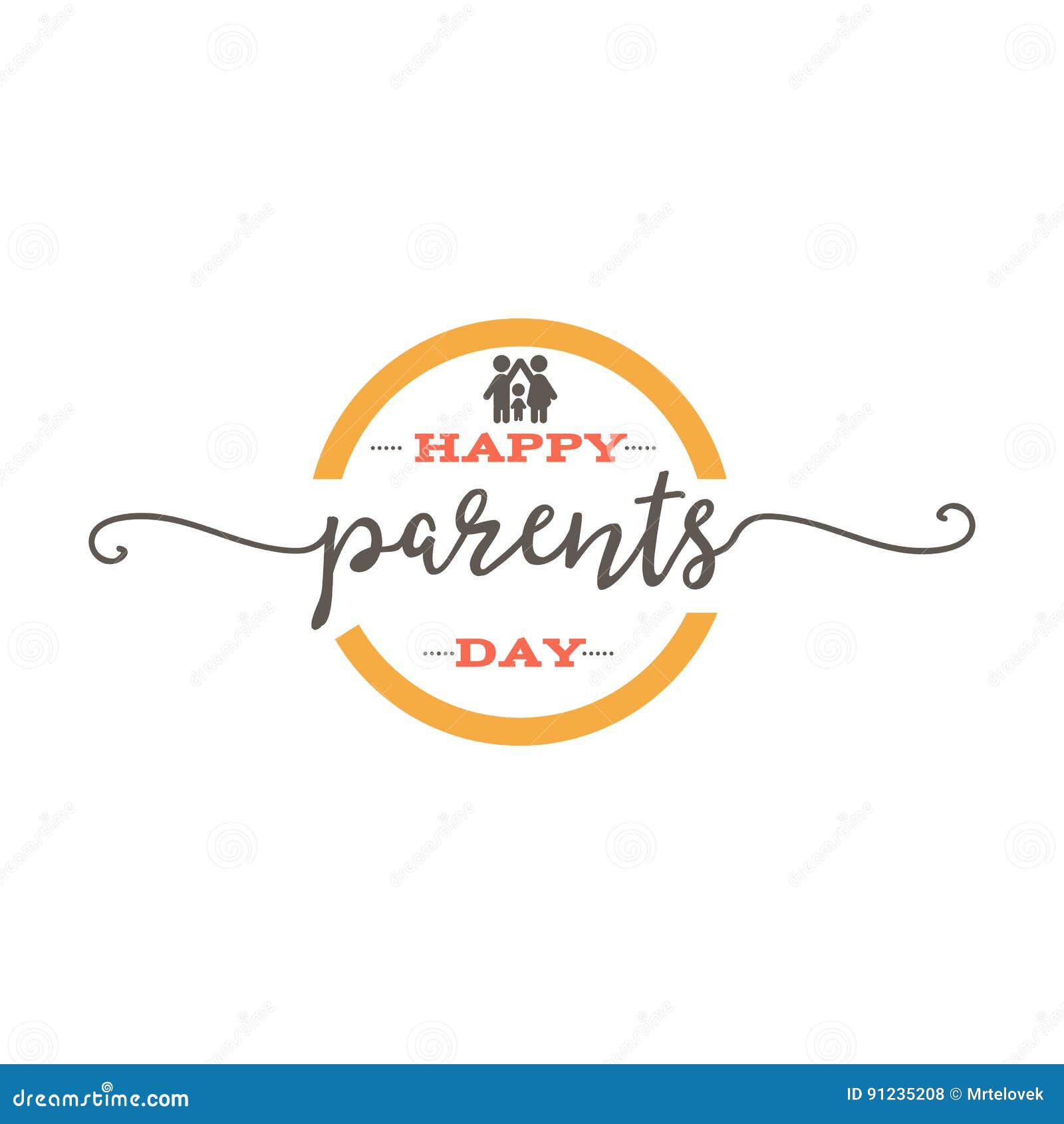 Parents Day Badge Design . Sticker, Stamp, Logo - Handmade. with the ...