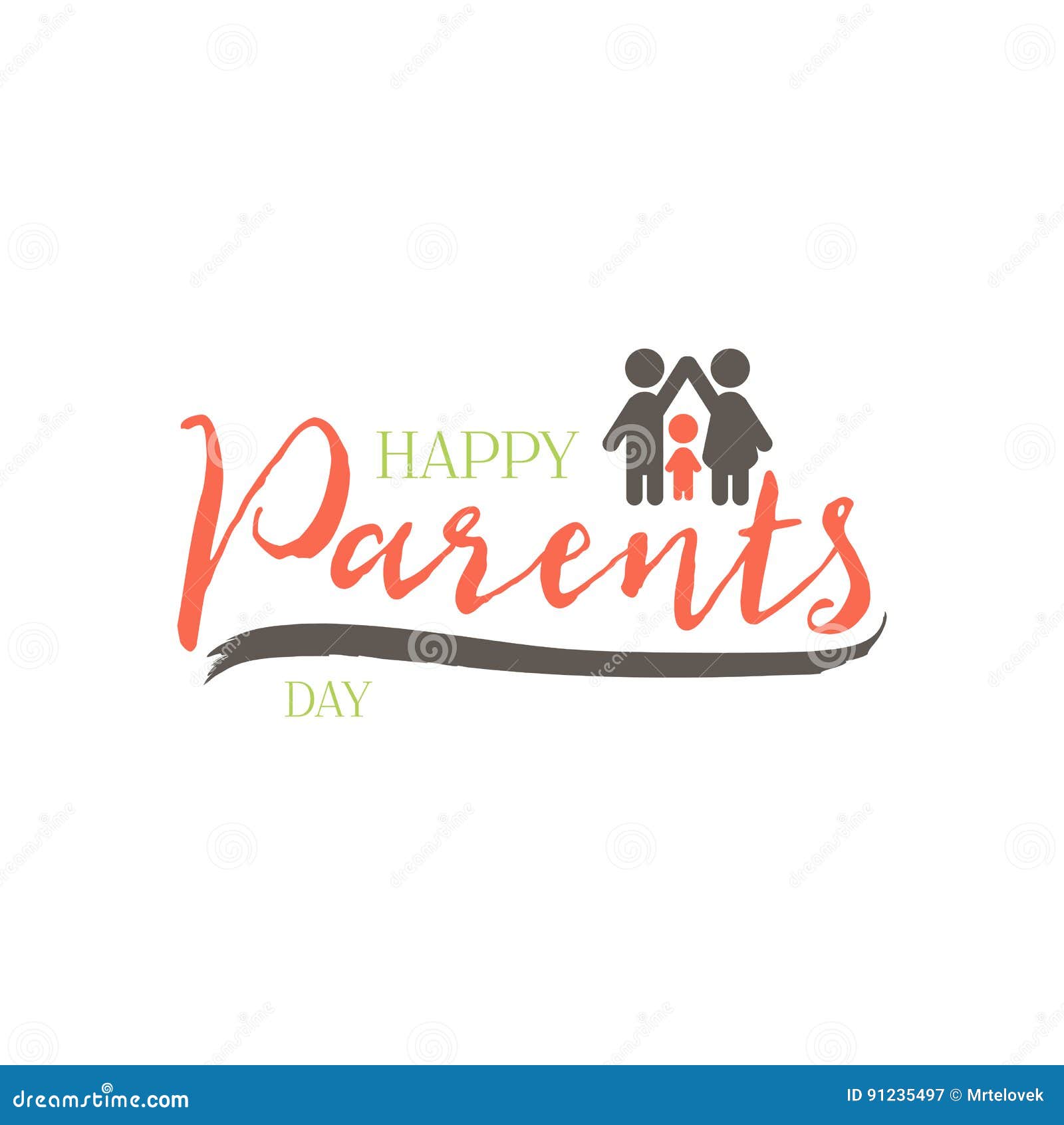 Parents Day Badge Design . Sticker, Stamp, Logo - Handmade. with the ...